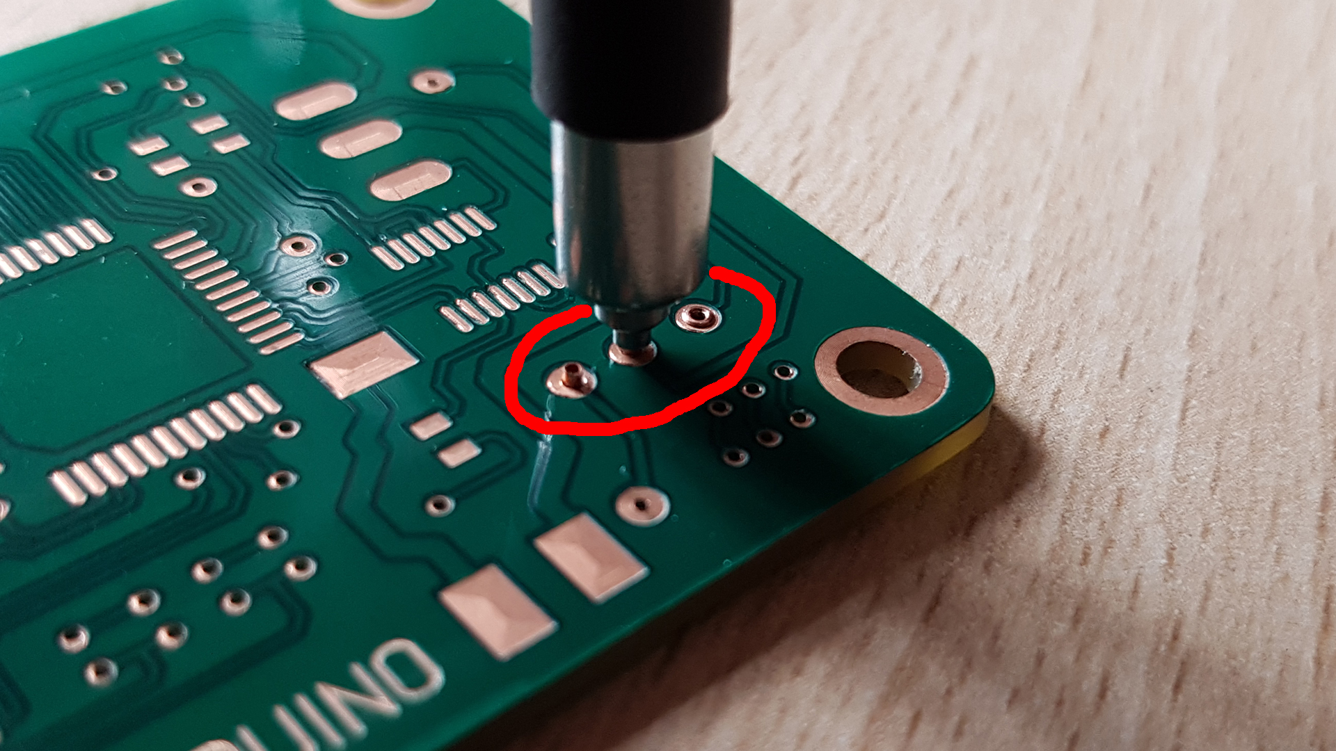 riveting set for PCB vias 0.6 mm